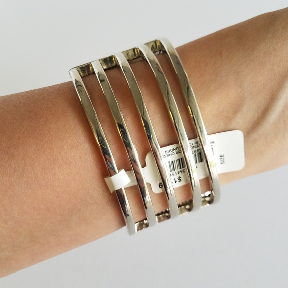 Versona | Jewelry | Silver Tone Versona Hinge Bracelet | Poshmark
